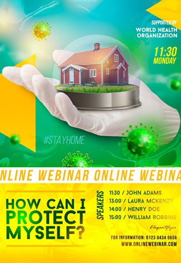 Green Artistic Medical Online Webinar Premium Flyer Template PSD | by ...
