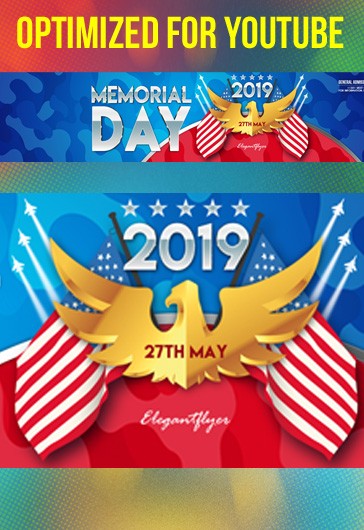 Memorial Day - Free Twitter Header PSD Template - 10022381 | by ...