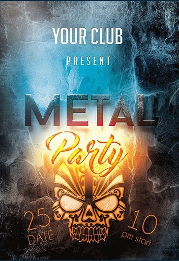 Multicolor Glow Metal Premium Flyer Template PSD | by Elegantflyer