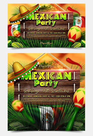 Mexican Party - Facebook Event + Instagram template - 10021653 | by ...