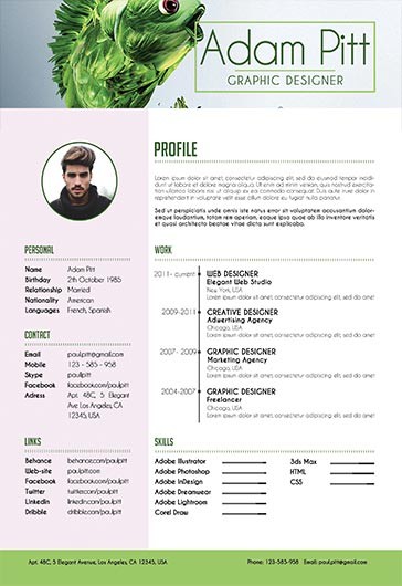 1000+ Modèles de CV gratuits en PSD par des designers professionnels