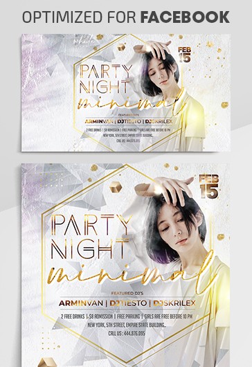 White Creative Minimal White Party Facebook Premium Social Media ...
