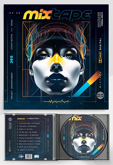 Modelos gratuitos de capa de CD e capa de álbum (2025) | Elegantflyer