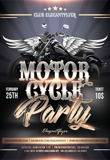 Biker Anniversary Party Flyer