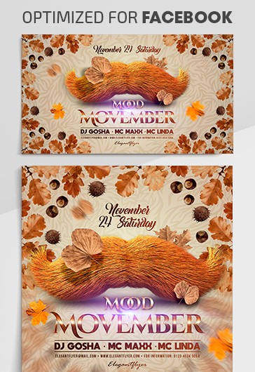 Yellow Creative Movember Mood Premium Social Media Template PSD | by ...