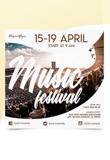 Music Festival - Premium Instagram Banner - 10020698 | by ElegantFlyer