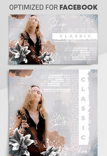 Musician - Free Facebook Cover Template in PSD + Post + Event cover ...