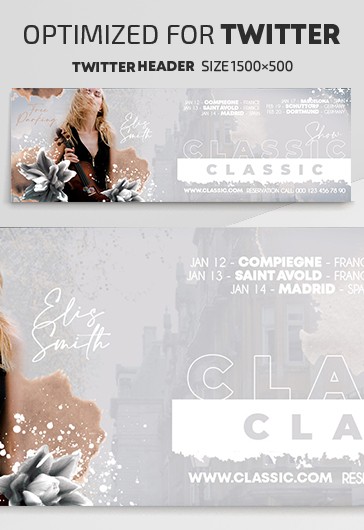 Musician - Free Twitter Header PSD Template - 10033154 | by ElegantFlyer