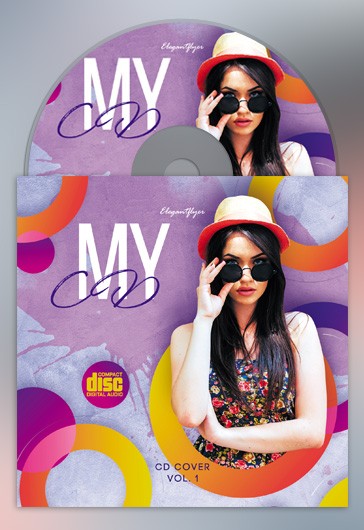 Yellow Creative My CD Premium CD Album Cover Template PSD | by Elegantflyer