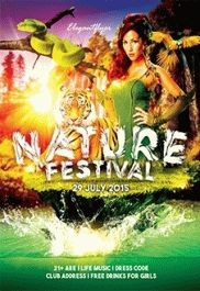 Green Artistic Nature Festival Free Flyer Template PSD | by Elegantflyer