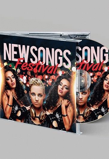 Black Dark New Songs Free CD Album Cover Template PSD | by Elegantflyer