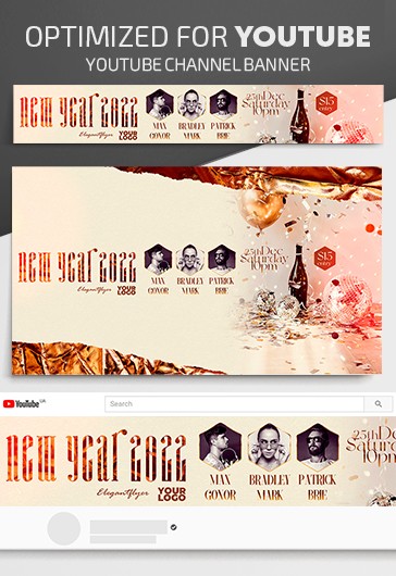 New Year 2022 - Free Youtube Channel banner PSD Template - 10031792 ...