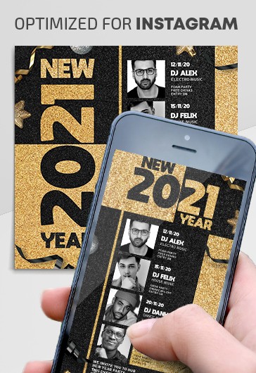 New Year - Free Instagram Stories Template in PSD + Post Templates ...
