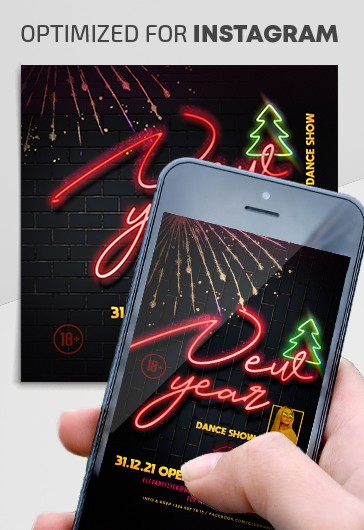 New Year Party - Free Instagram Stories Template in PSD + Post Template ...