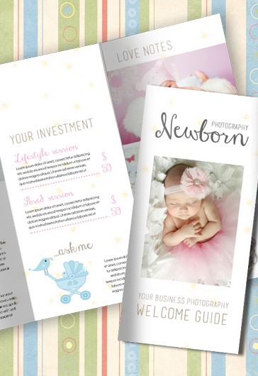 PSD Tri-Fold Newborn Picture Brochure - 10019680 | by ElegantFlyer