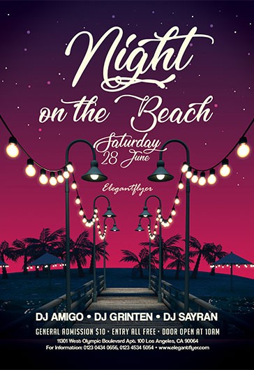 Free Beach Party Flyers | elegantflyer.com