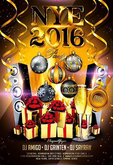 Party Flyer for NYE 2016 Theme - 10017467 | by ElegantFlyer