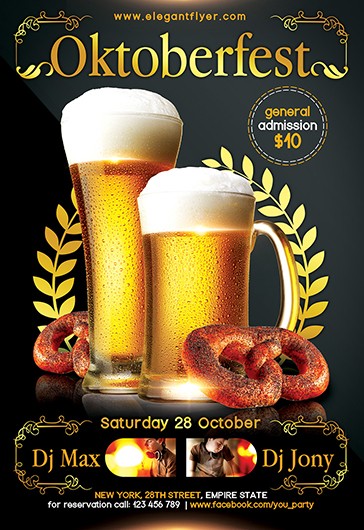 Oktoberfest Event - Flyer PSD Template - 10018532 | by ElegantFlyer
