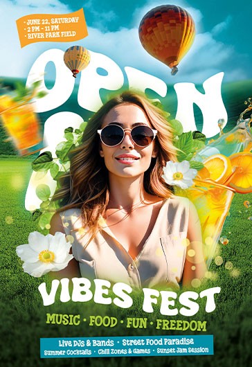 Blue Bright Pack Your Bags - Back to School Premium Poster Template PSD