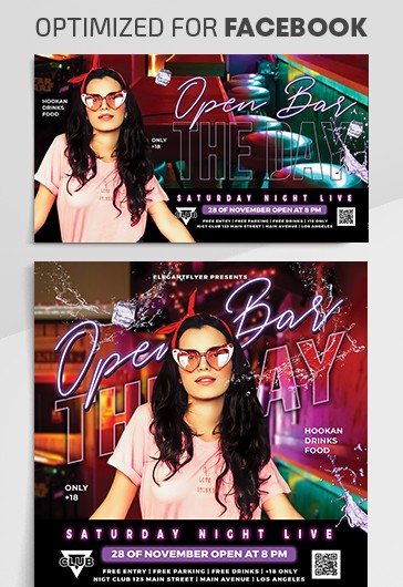 Open Bar - Free Facebook Cover Template in PSD + Post + Event cover ...