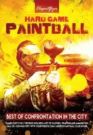 Yellow Simple Paintball Free Flyer Template PSD | by Elegantflyer
