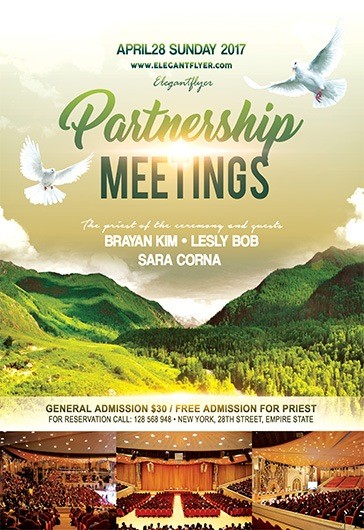 Green Creative Partnership Meetings Premium Flyer Template PSD | by ...