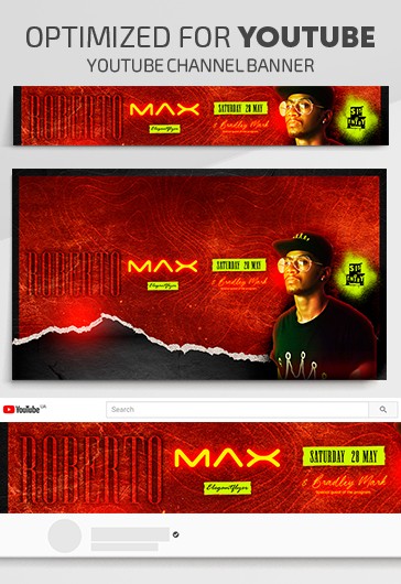 Red Creative Party Guest Youtube Premium Social Media Template PSD | by ...