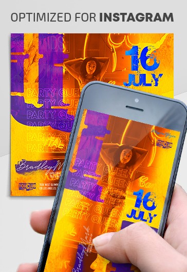 Party Queen - Free Instagram Stories Template in PSD + Post Template ...