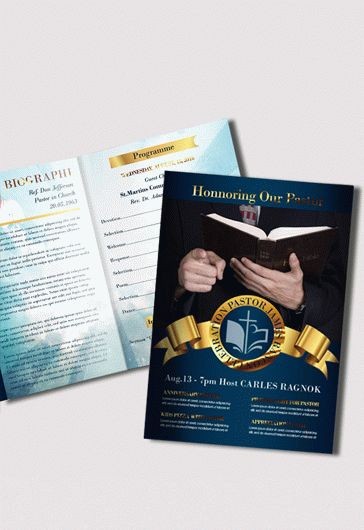 Editable Pastor Anniversary Program Template