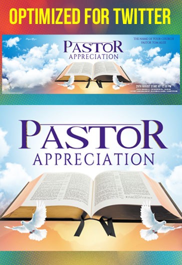 Blue Simple Pastor Appreciation Free Social Media Template PSD | by ...