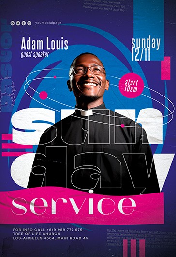 Free Pastor Flyers | elegantflyer.com