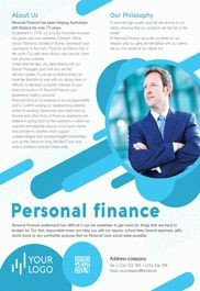 White Professional Personal Finance Premium Flyer Template PSD | by ...