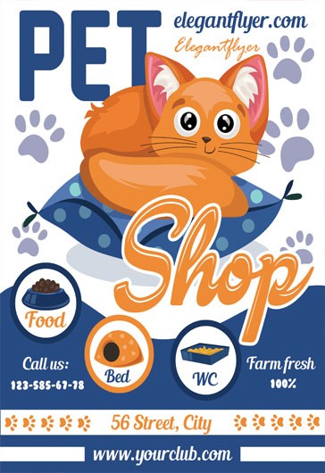Red Simple Pet Care Free Flyer Template PSD | by Elegantflyer