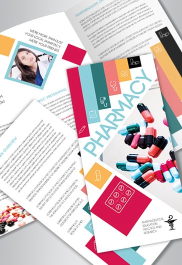 White Creative Pharmacy School Premium Brochure Template PSD | by ...
