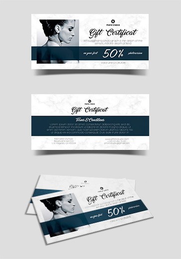 Photo Studio - Gift Certificate PSD Template - 10021053 | by ElegantFlyer