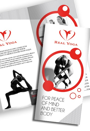 Tri-Fold PSD Brochure for Pilates and Yoga - 10018800 | by ElegantFlyer