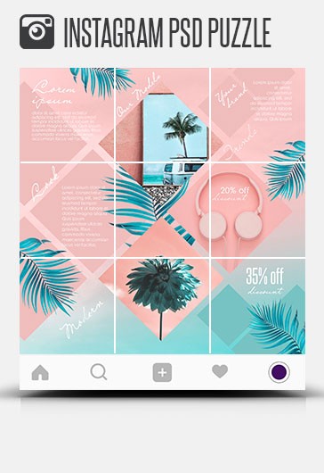 1000+ Fabulous Instagram Grid PSD Templates Available for Free