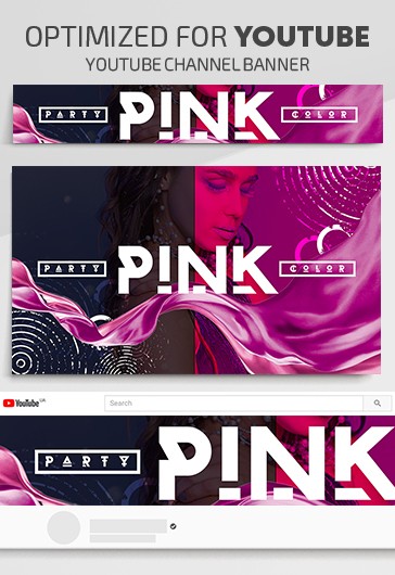 Black Creative Pink Event Youtube Free Social Media Template PSD | by ...