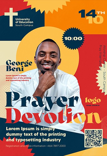 Multicolor Exclusive Prayer Devotion Free Flyer Template PSD | by Elegantflyer