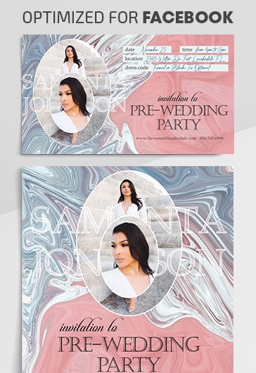 Pre-Wedding Party - Free Facebook Cover Template in PSD + Post + Event ...
