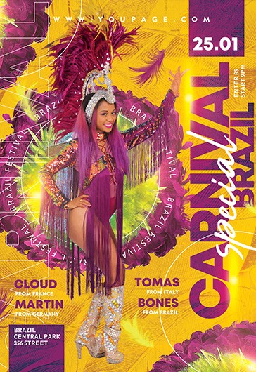 Plantilla de invitación PSD Yellow Artístico Invitación para el ...