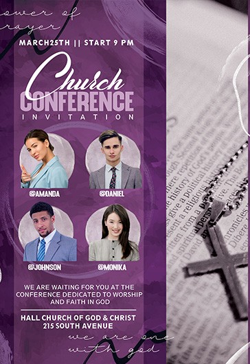Church Conference - Free PSD Invitation Template - 10026705 | by ...