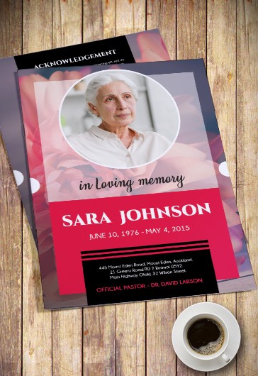 Modèles de programme funéraire gratuits en PSD - par ElegantFlyer