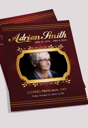 Modèles de programme funéraire gratuits en PSD - par ElegantFlyer