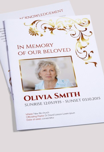 Modèles de programme funéraire gratuits en PSD - par ElegantFlyer