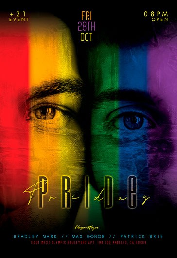 Pride Friday - Free PSD Poster Template - 10031353 | by ElegantFlyer