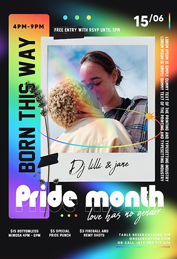 Multicolor Exclusive Pride Month Free Flyer Template PSD | by Elegantflyer