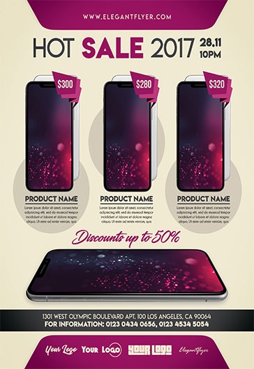 Blanc Professionnel. Promotion du produit Premium Modèle de flyer PSD ...