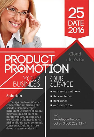 White Minimalist Promo Premium Flyer Template PSD | by Elegantflyer