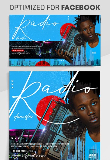 Radio - Free Facebook Cover Template in PSD + Post + Event cover ...